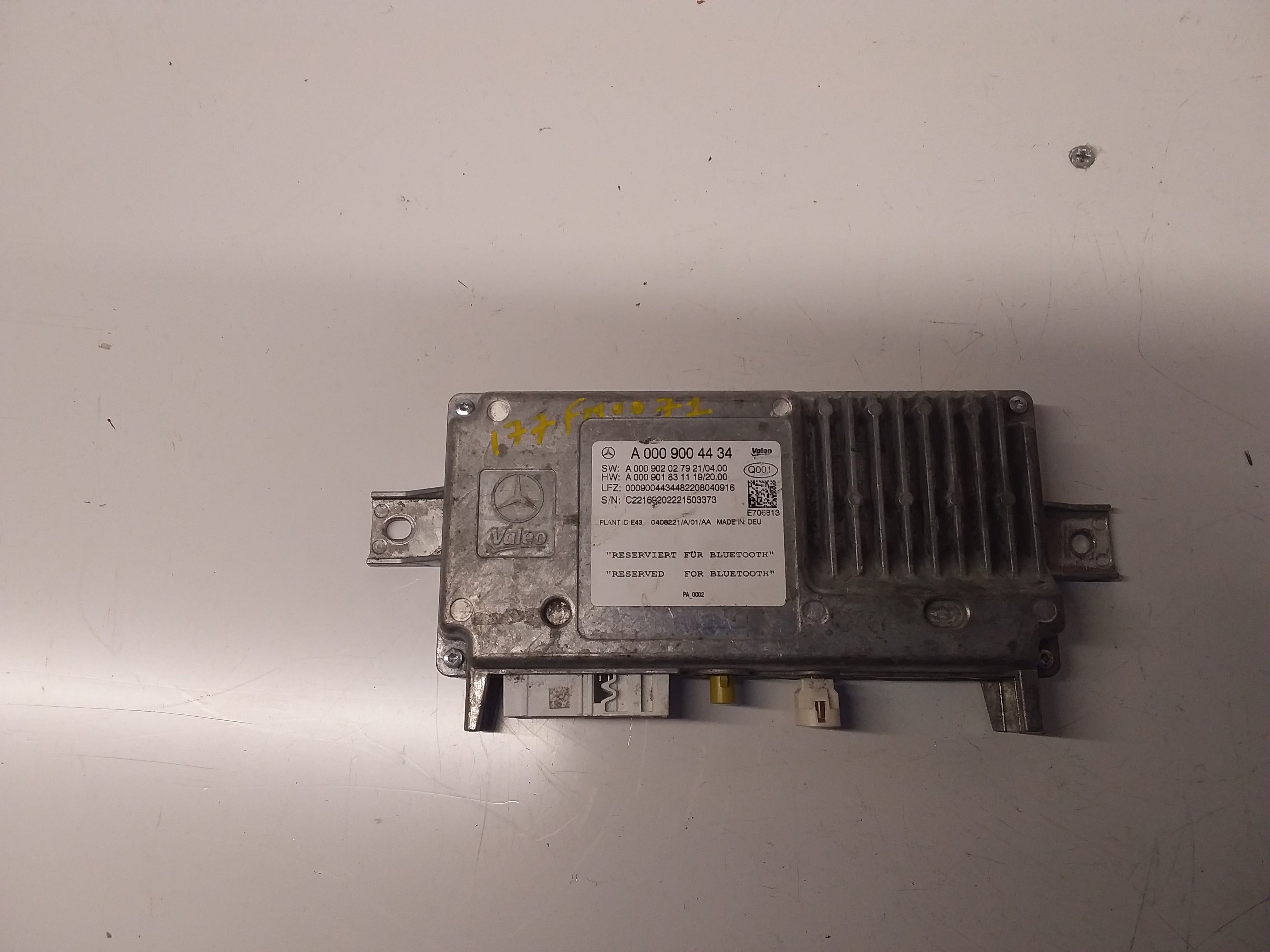 MERCEDES A-CLASS W177 A0009004434 BLUETOOTH PARKING CONTROL UNIT FM007 ...