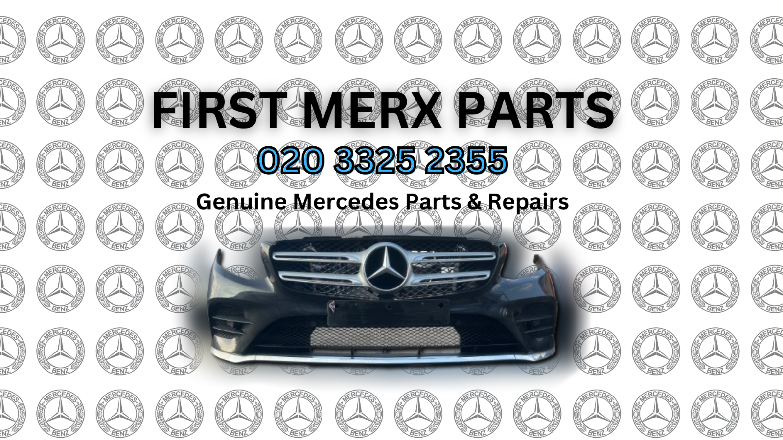 MERCEDES GLC COUPE X253 COMPLETE FRONT BUMPER 2017-2019 MODEL (BLACK ...