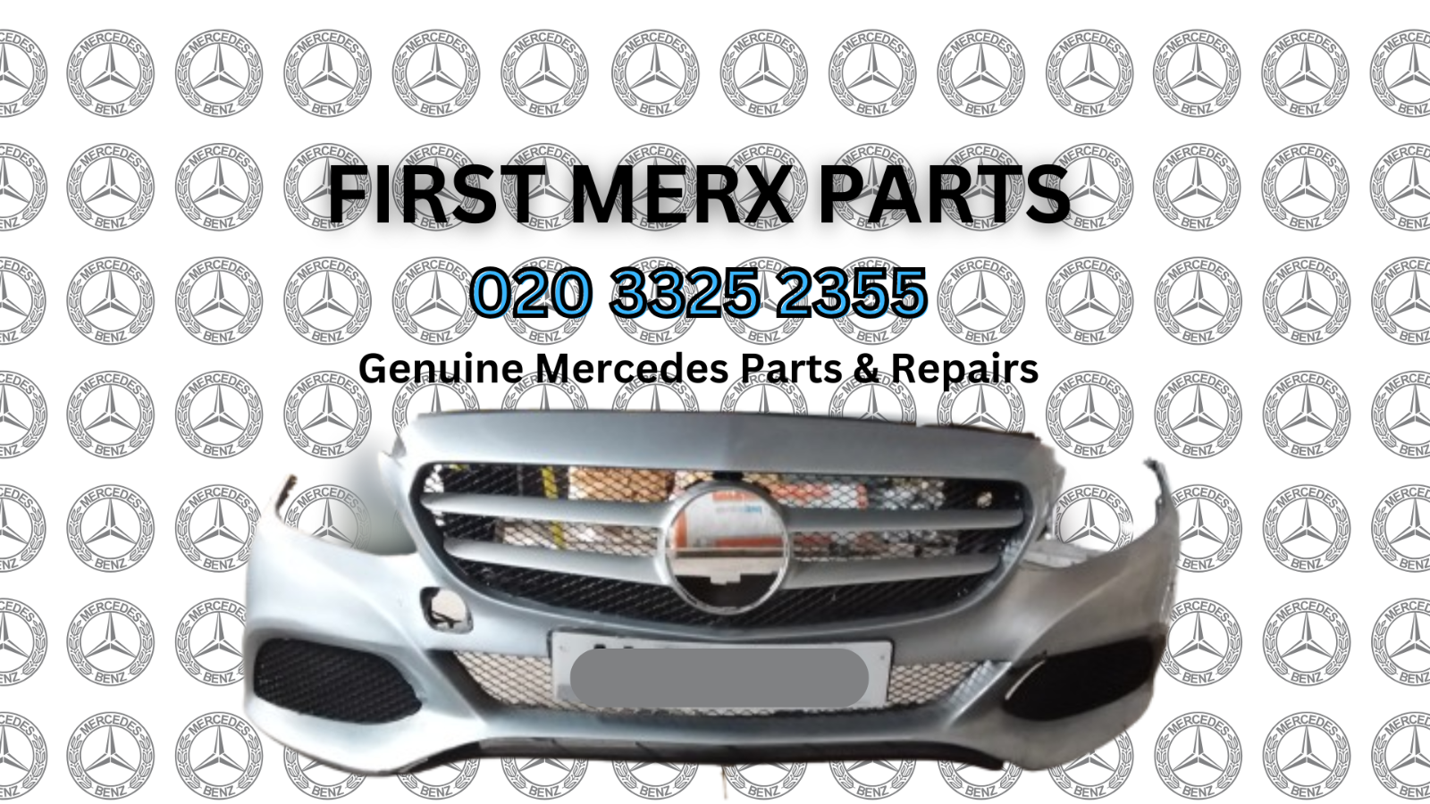 MERCEDES C CLASS W205 COMPLETE FRONT BUMPER 2014-2018 (SILVER) – First ...